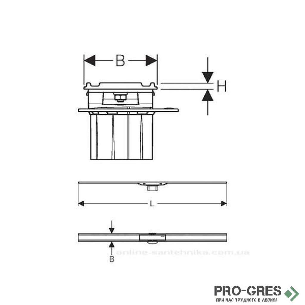 Душ канал Geberit CleanLine 60 154.458.00.1